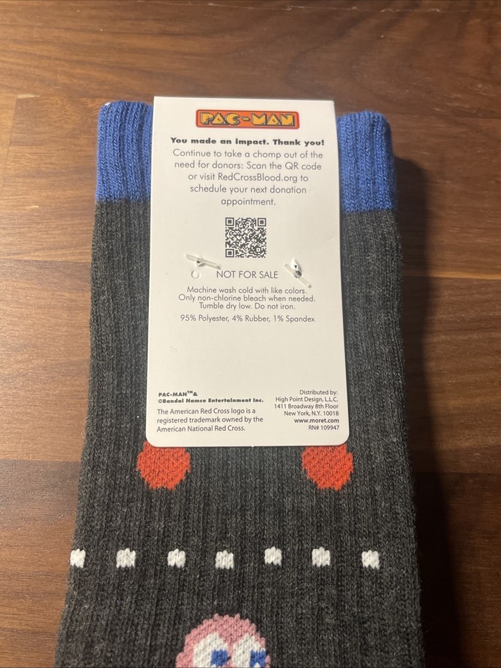TWO Pac-Man x American Red Cross Socks + 1 Pacman Figure | eBay