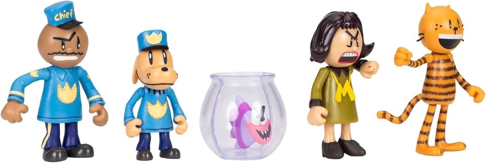 Jakks Dog Man 2.5 Inch Wave 3 Figures (Chief, Dog Man, Mayor, Petey ...