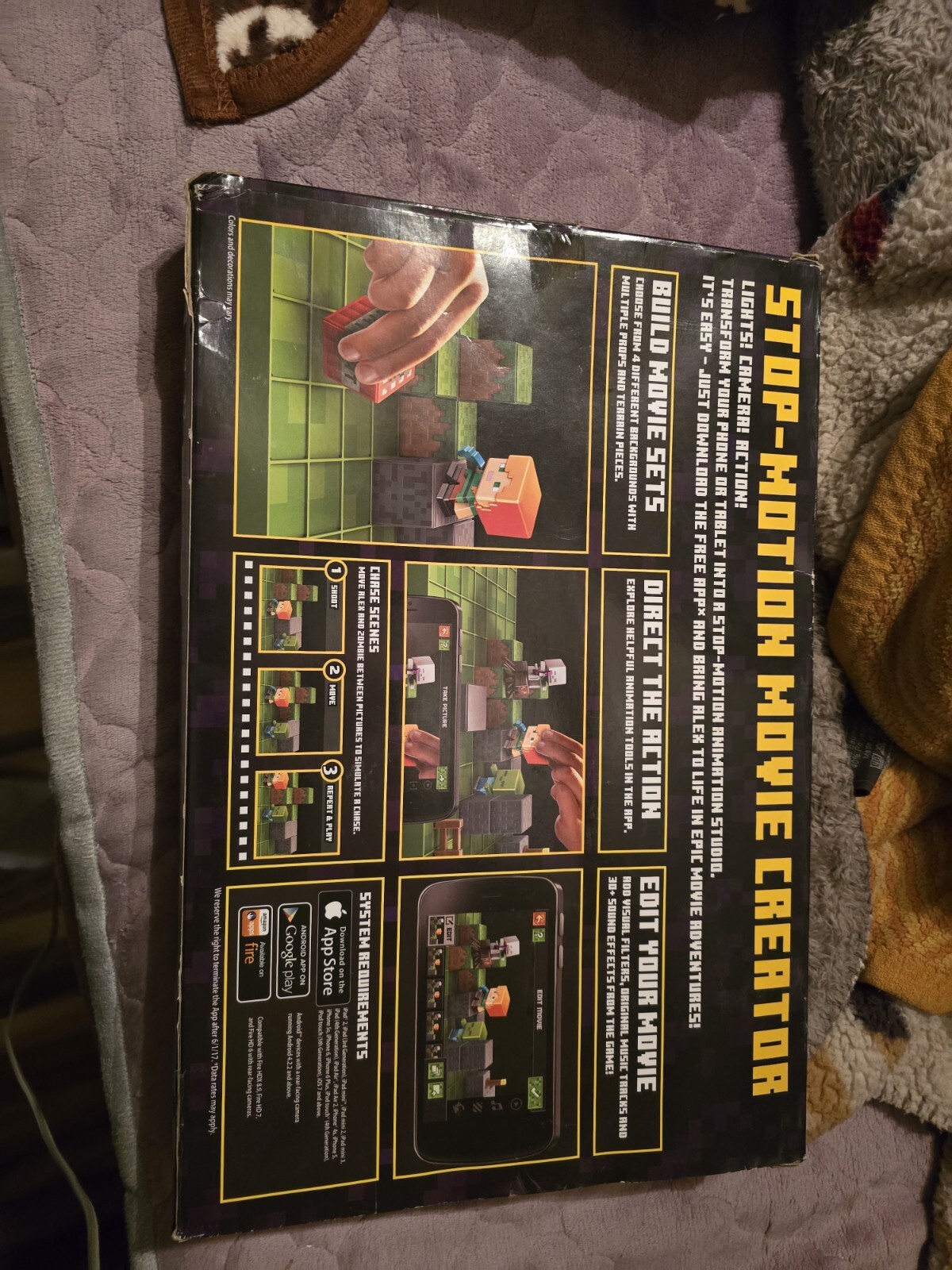 Mattel Minecraft Stop Motion Movie Creator Set 4 Mini Figures DYT67 New ...