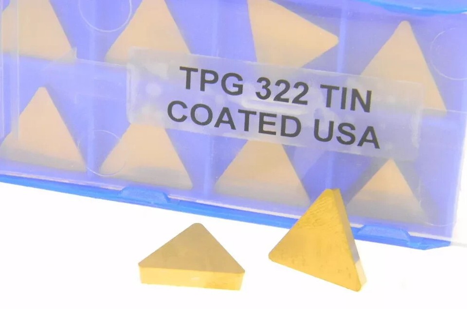 10PCS TPG-322 TIN CNC CARBIDE INSERTS-golden TPGN160308 | eBay