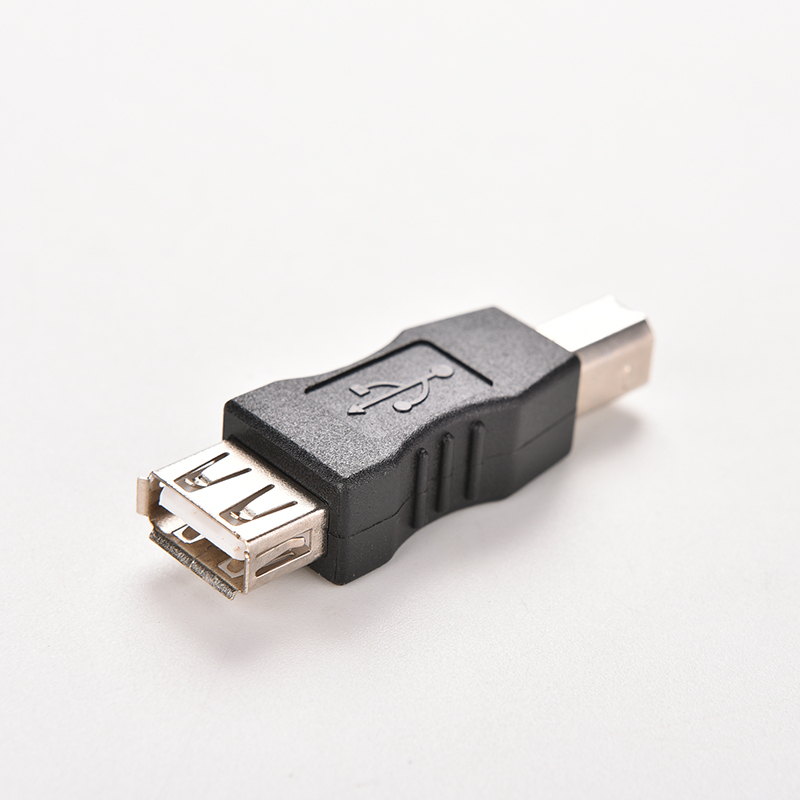 Black USB Type A Female to USB Type B Male USB Plug Printer Adapter ...