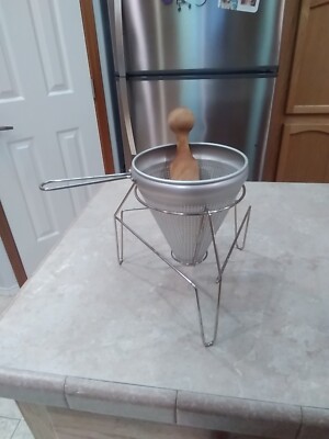 VTG Aluminum Food Mill CANNING STRAINER Colander Ricer Sieve w/ Tripod ...