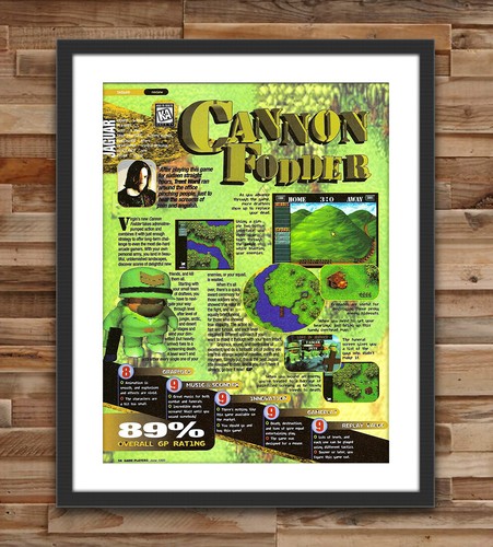 Cannon Fodder Atari Jaguar Glossy Review Poster Unframed G2660 | eBay