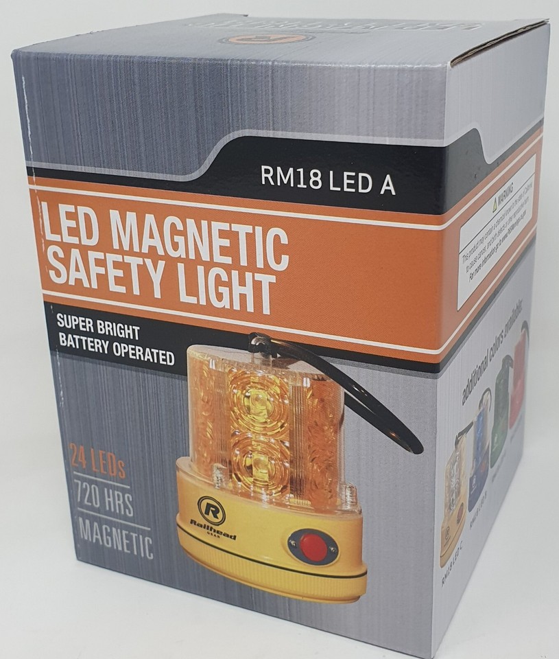 Railhead RM18 LED Magnetic Safety Light Amber | eBay