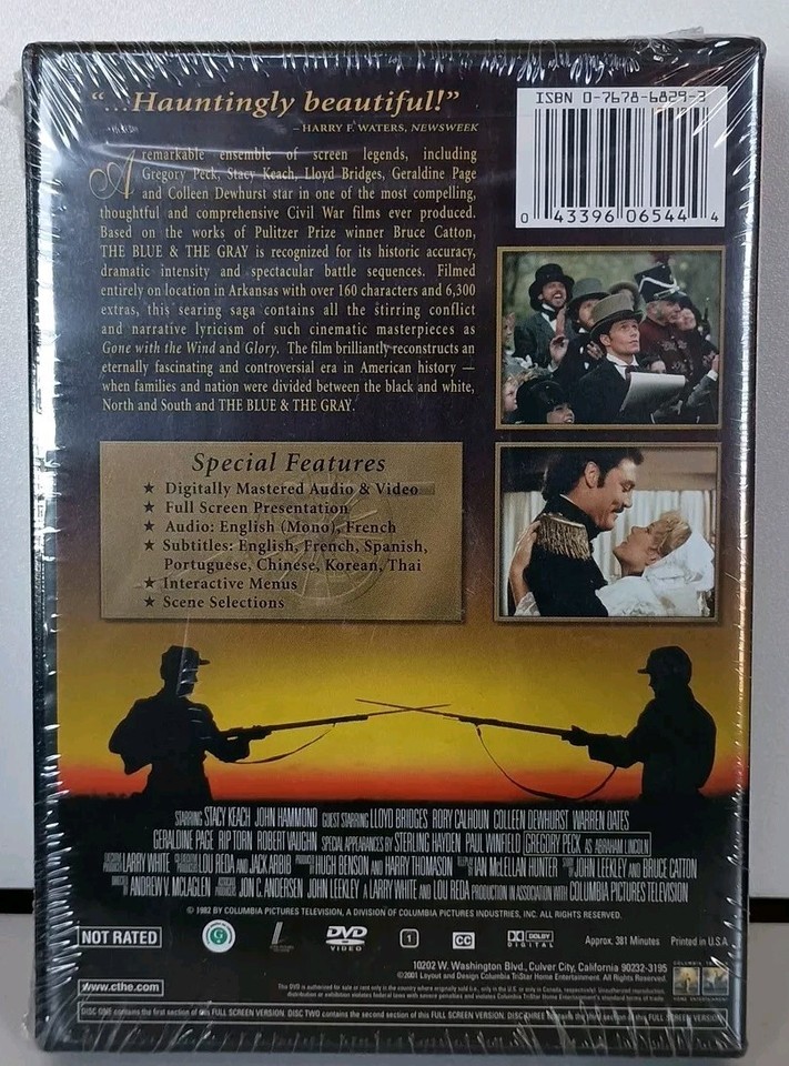 The Blue & the Gray (1982) DVD NEW With Wear -History Civil War Drama 3 ...