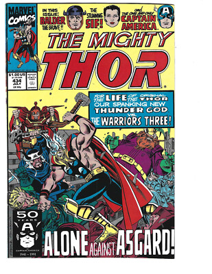 Thor #434 (7/91) VF/NM (9.0) Balder! Sif! Warriors Three! Great Copper ...