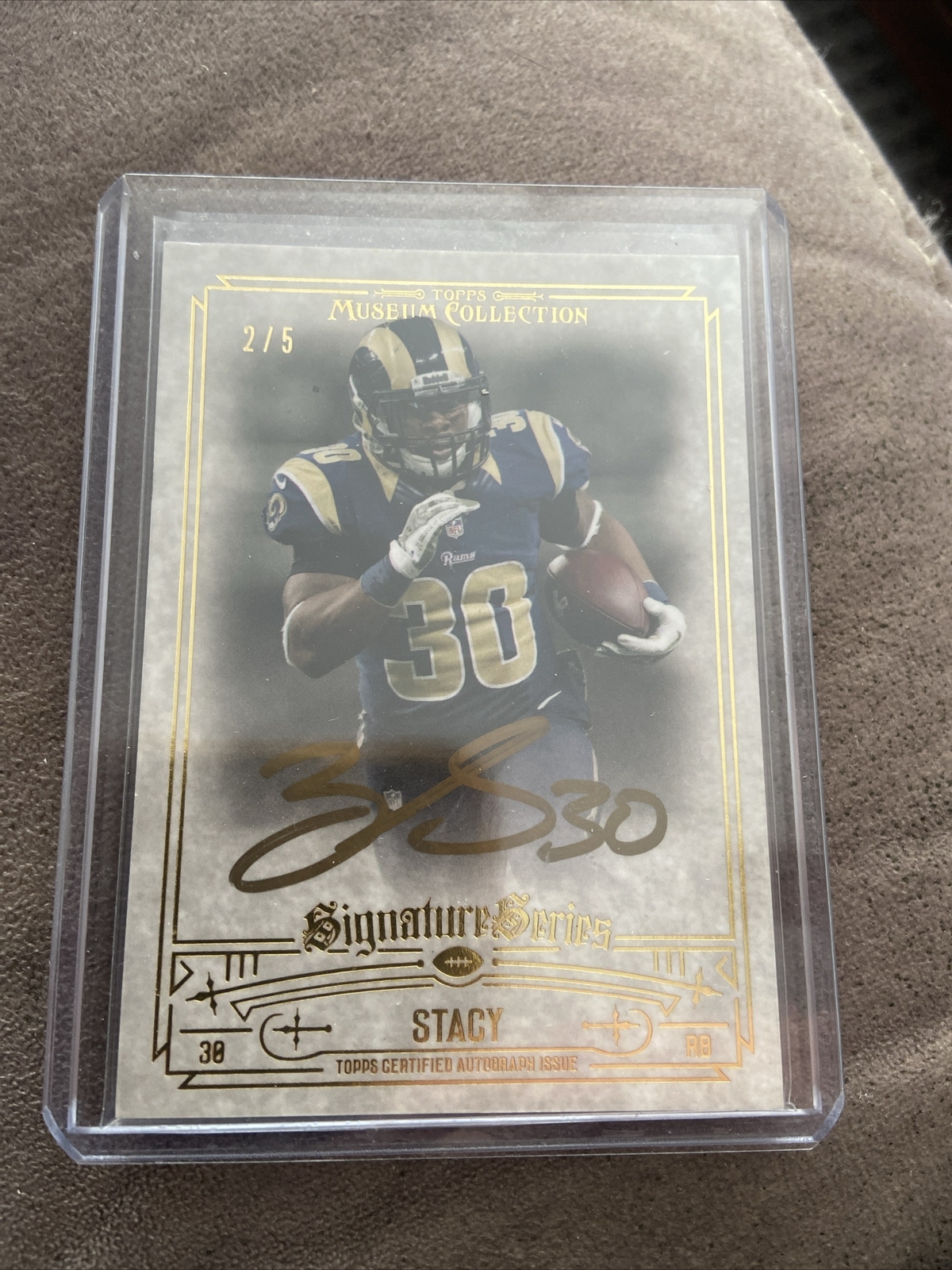 2014 Topps Museum Collection Signature Series GOLD AUTO # 2/5 Zac Stacy ...