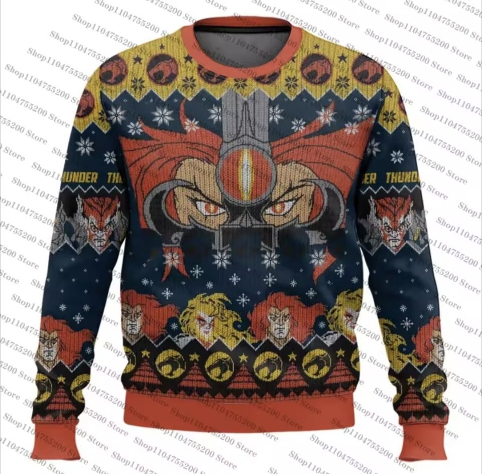 Thundercats Christmas Sweater – Retro Cartoon Festive Jumper, Unisex ...