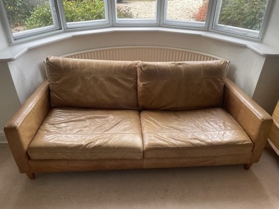 John Lewis Bailey 4 Seater Sofa Leather | eBay UK