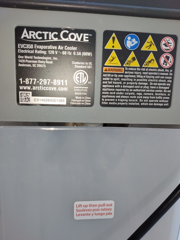 Arctic Cove EVC350 Portable Evaporative Cooler | eBay