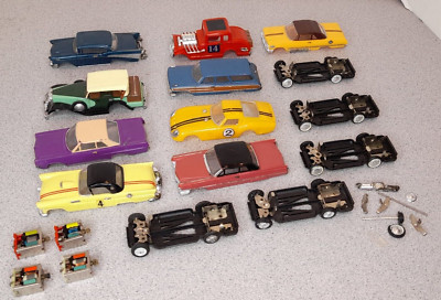 Vtg 1960s Ideal Motorific Slot Car Lot Ferrari Wagon T-Bird Duesenberg ...