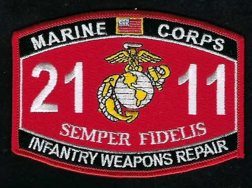 MOS 2111 INFANTRY WEAPONS REPAIR HAT PATCH US MARINES PIN UP VETERAN ...
