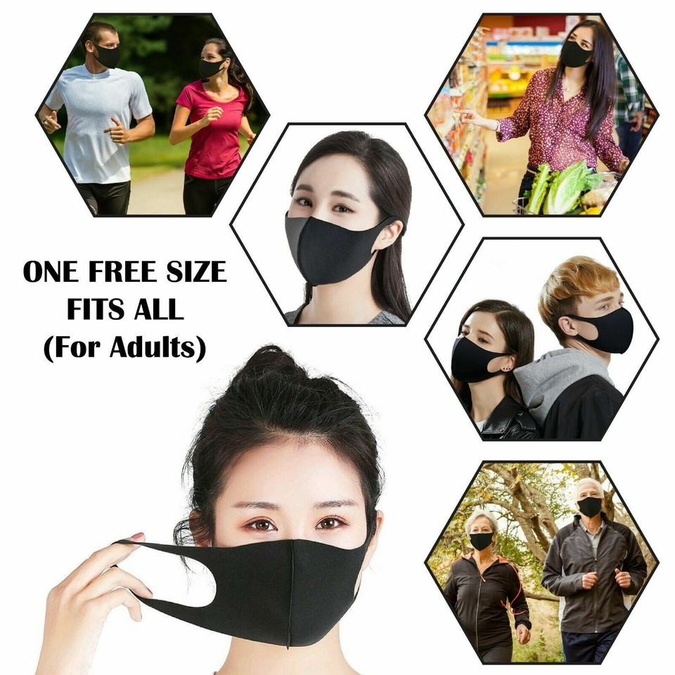 (3PCS) Washable/Reusable/Comfortable Fashion Protective Face Mask ...