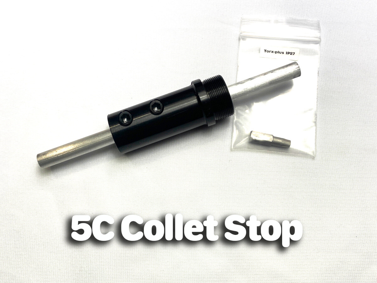 Unique 5C Collet Stop, w/8 different size stop pins - Quick and easy ...