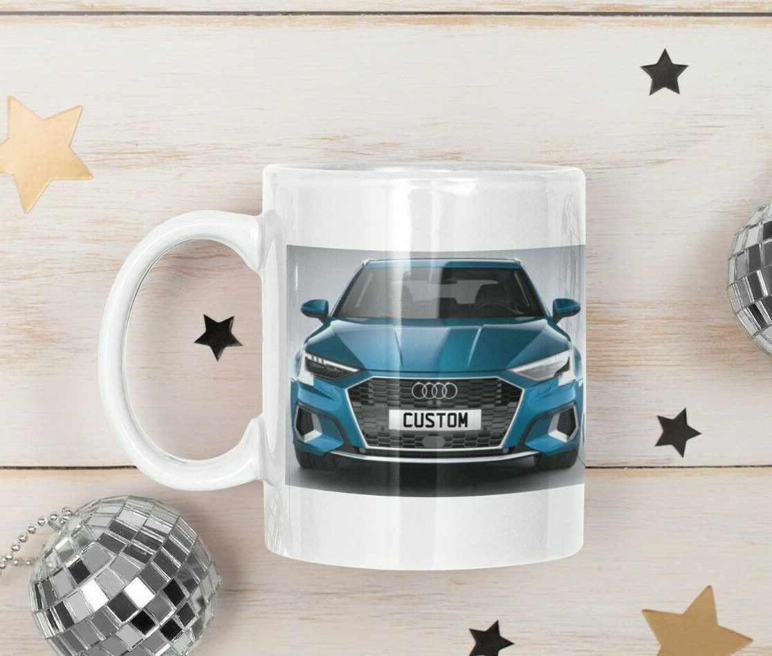 Personalised Number Plate Audi A3 Reg Coffee Mug Unique Gift - FAST ...