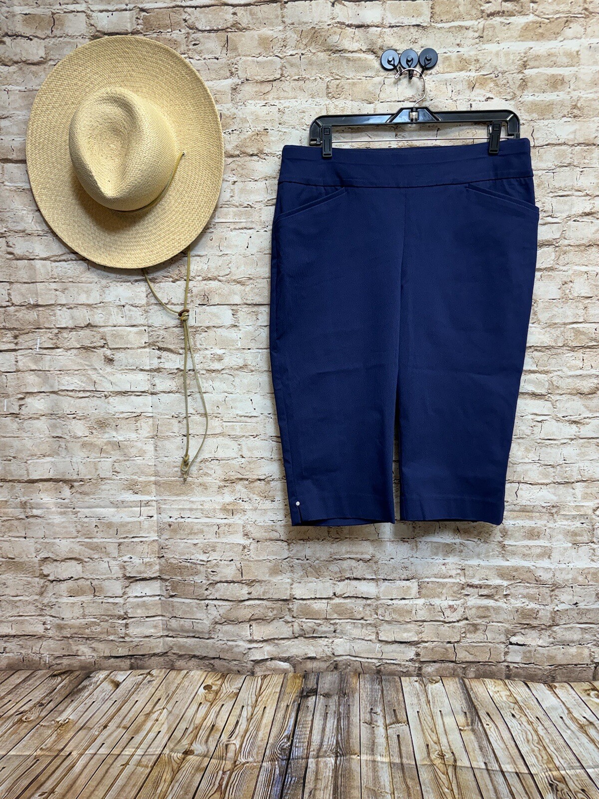 Chicos Stretch Pedal pushers Navy Blue size 1.5 S 10 for sale online | eBay