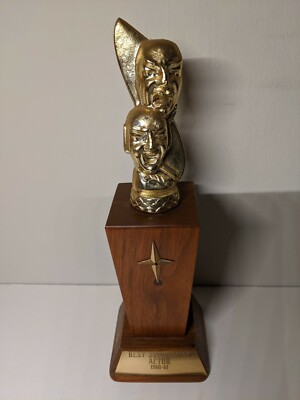 Vintage 1960-1961 Comedy Tragedy Drama Trophy for Best Supporting Actor ...