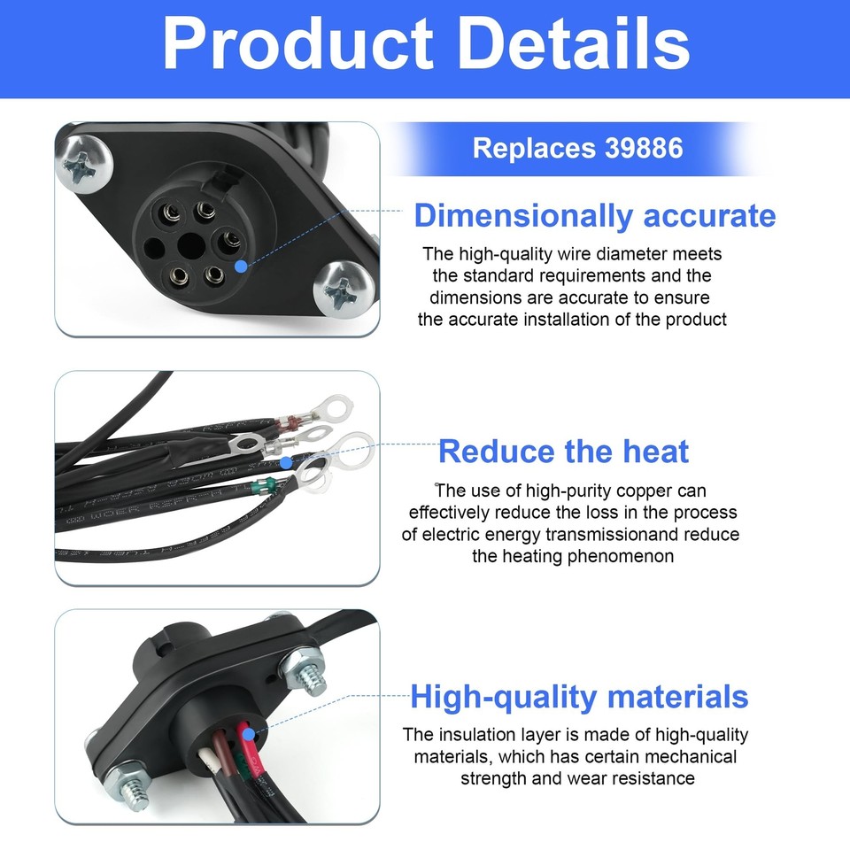 39886 Winch Remote Control Female Socket Wiring Connector Harness Kit ...