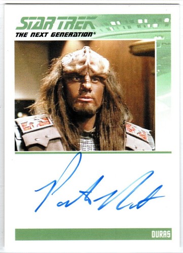 STAR TREK TNG HEROES & VILLAINS PATRICK MASSETT AS DURAS AUTOGRAPH ...