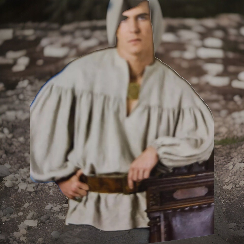 Men's Medieval Renaissance Pirate Poet Peasant Garb Shirt S - 4XL | eBay