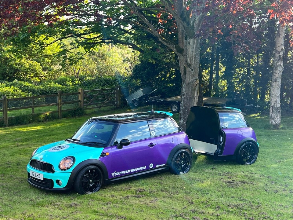 Mini Cooper D , matching Mini trailer. px up/down, Classic / Campervan ...