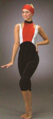 Unpredictable Child Large Jazz Tap Dance Costume Capri Unitard ...