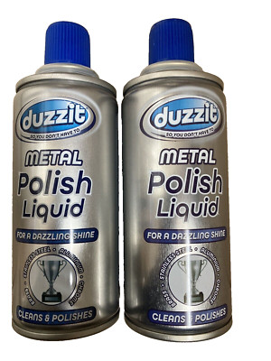 Metal Polish Cleaner 2 x 120ml Silver Brass Copper duraglit brasso ...