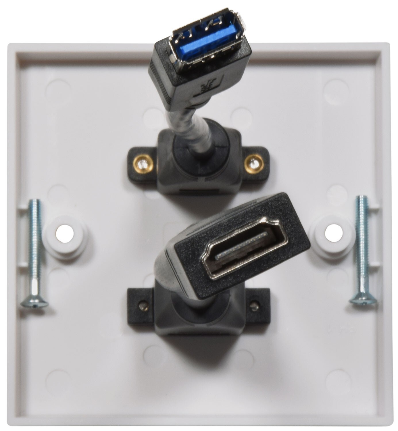 Multimedia Wallplate HDMI USB 1 Gang 8K HDMI and USB 3.0 Sockets AV ...