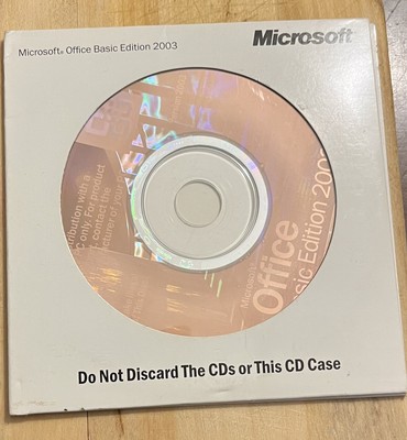 Microsoft Office 2003 Basic Edition Serial Number NEW SEALED Cd Disc Computer | eBay