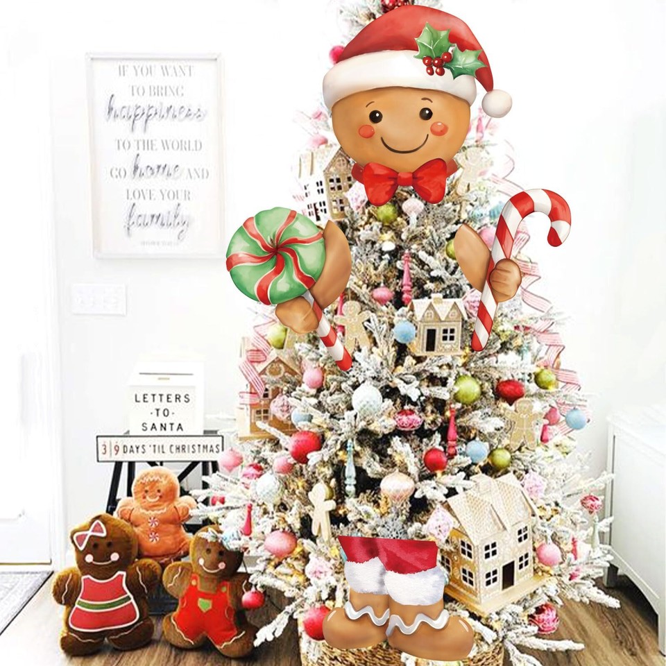 Gingerbread Christmas Tree Topper - Gingerbread Decor for Christmas ...