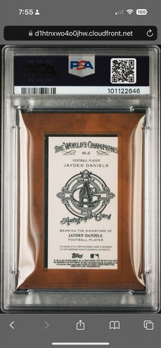 2024 Topps Allen & Ginter Jayden Daniels Mini On-Card Auto RC PSA 10 ...