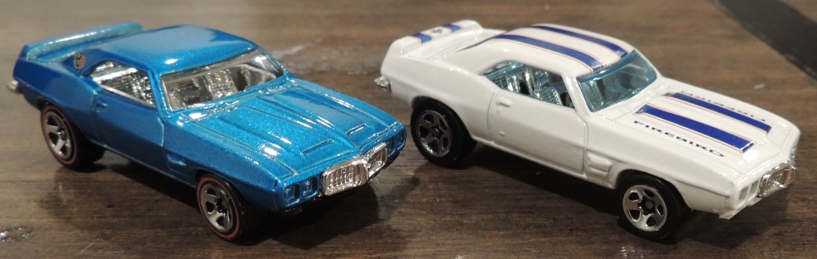 Hot Wheels 69 1969 Pontiac Firebird Lot of 2, 2006 Redline Blue, Trans ...