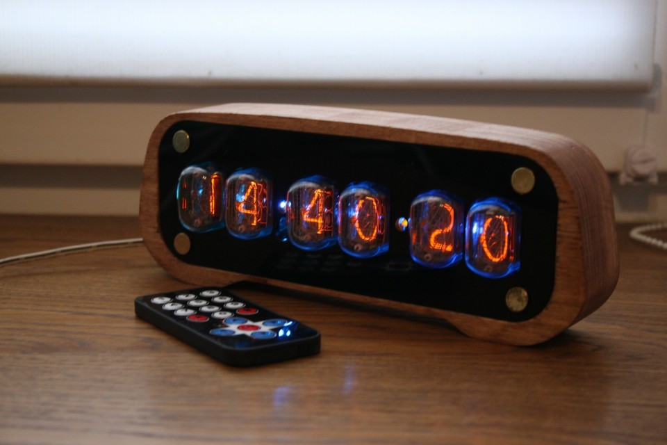 Nixie tube clock with IN-12 and case tubes || Alarm Remote Control ...