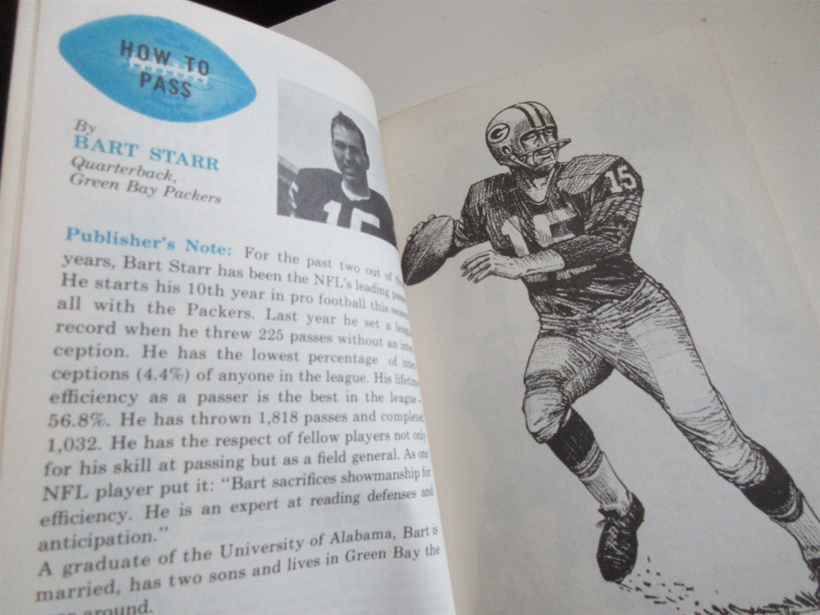 1965 National Football League Book, How to Pass, Kick, Run, Block ...