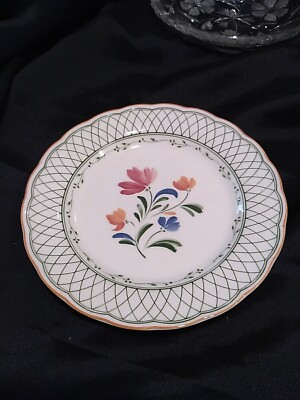 Hampton Nikko 7" Salad Plates Provincial Designs Lattice Flowers (3) | eBay