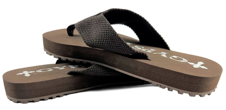 Gypsy Soule - 1" FLATS Traction Outsole Flip Flops Comfort Thong ...