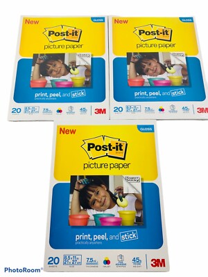 🔥 Post-it • Picture Paper Semi Gloss • 8.5x11 Print • Peel & Stick ...