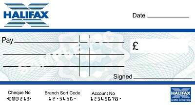 LARGE JUMBO HALIFAX BLANK CHEQUE (3 SIZES) for Charity- Presentation ...