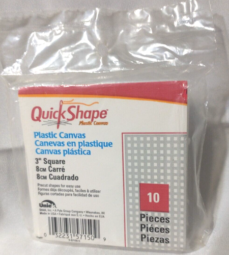 Quick Shape 3" Squares 10 pk. Plastic Canvas Art Crafts Made in USA | eBay