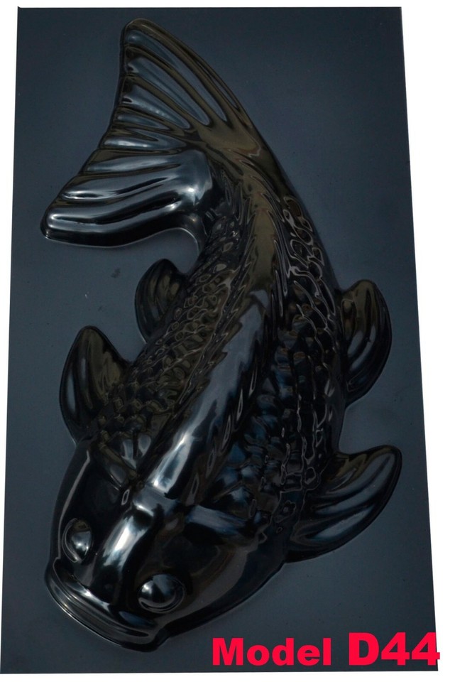 Concrete mold 3D fish stone decor garden aquarium plastic mold sold | eBay