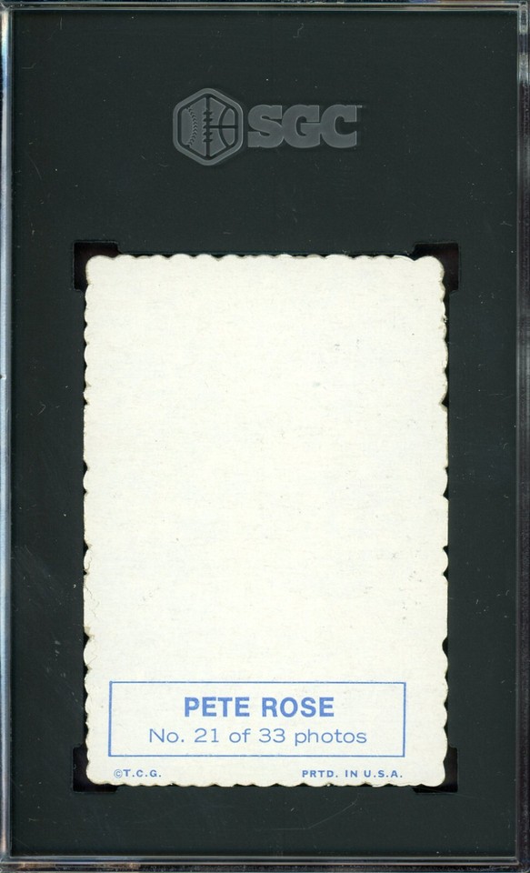 PETE ROSE ~ 1969 Topps Baseball Deckle Edge #21 ~ Graded SGC 5 ...