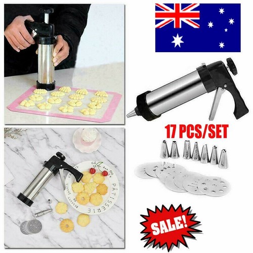17pc Cookie Press/Icing Gun Set/Cream/Pastry/Baking/Tool/Cake ...