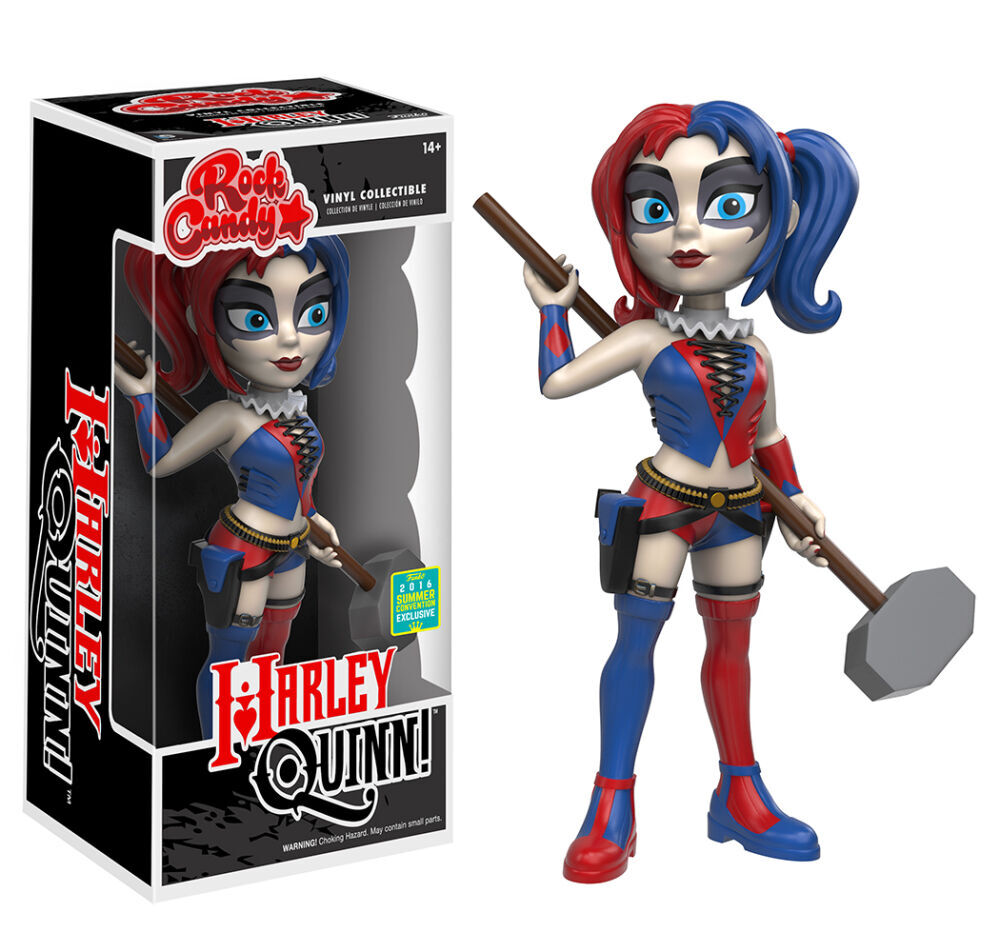 Funko Rock Candy: DC Universe - Harley Quinn - (Red , Blue) - San Diego ...