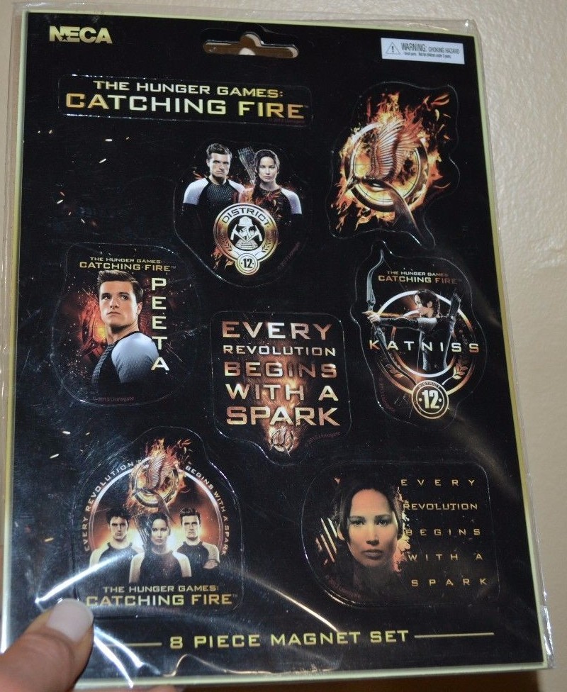 The Hunger Games Catching Fire 8 Piece Magnet Set PETA, KATNISS ...