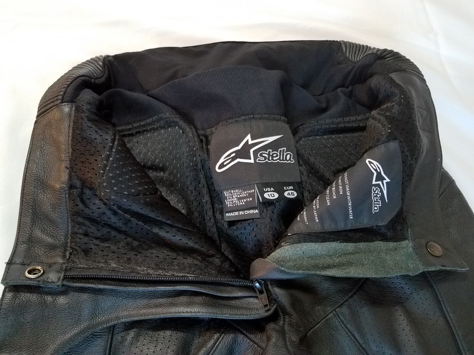 Alpinestars Stella Ladie's Motorcycle Leather Bat Pants Euro 46, US 10 ...