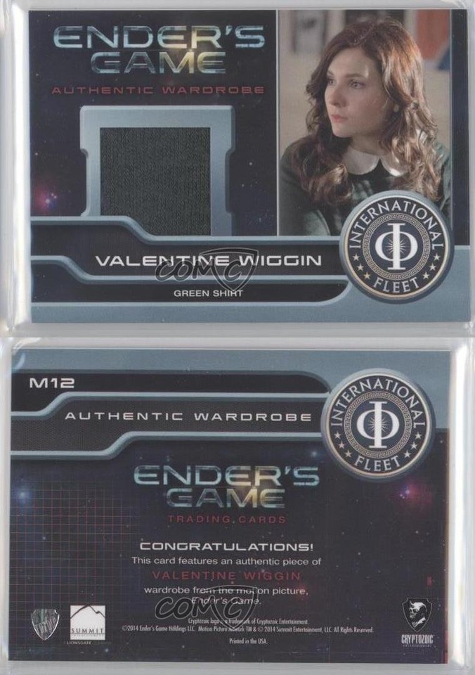 2014 Cryptozoic Ender's Game Authentic Wardrobe Valentine Wiggin #M12 0v1 | eBay