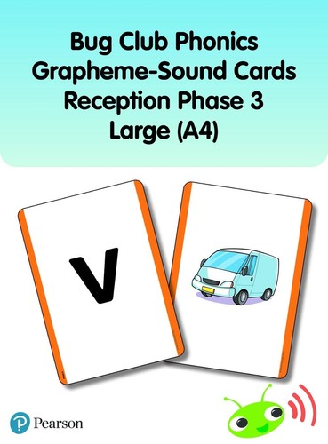 Bug Club Phonics Grapheme-Sound Cards Reception Phase 3 Large (A4) by ...