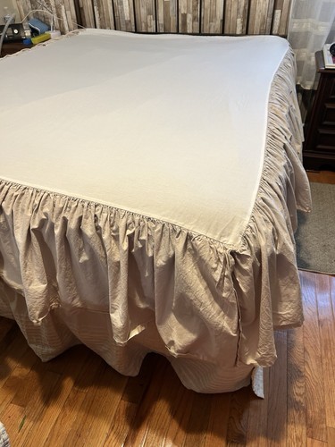 Full Size Dust Ruffle Simply Shabby Chic Bone Color 14.5” Ruffle | eBay