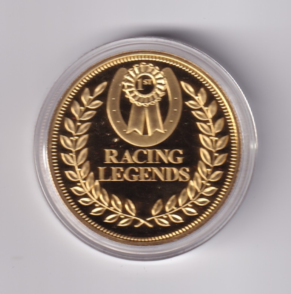 LEGENDS OF HORSE RACING COMMEMORATIVE PROOF MEDALLION - GUNSYND #PL1114 ...