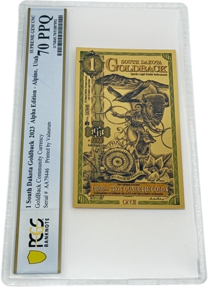 "First Years of Issue" Goldback Set PCGS 70 (UT, NV, NH, WY, SD, FL ...